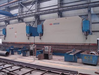 1200T Tandem CNC hydraulic press brake for ZPMC group USA U beam Production